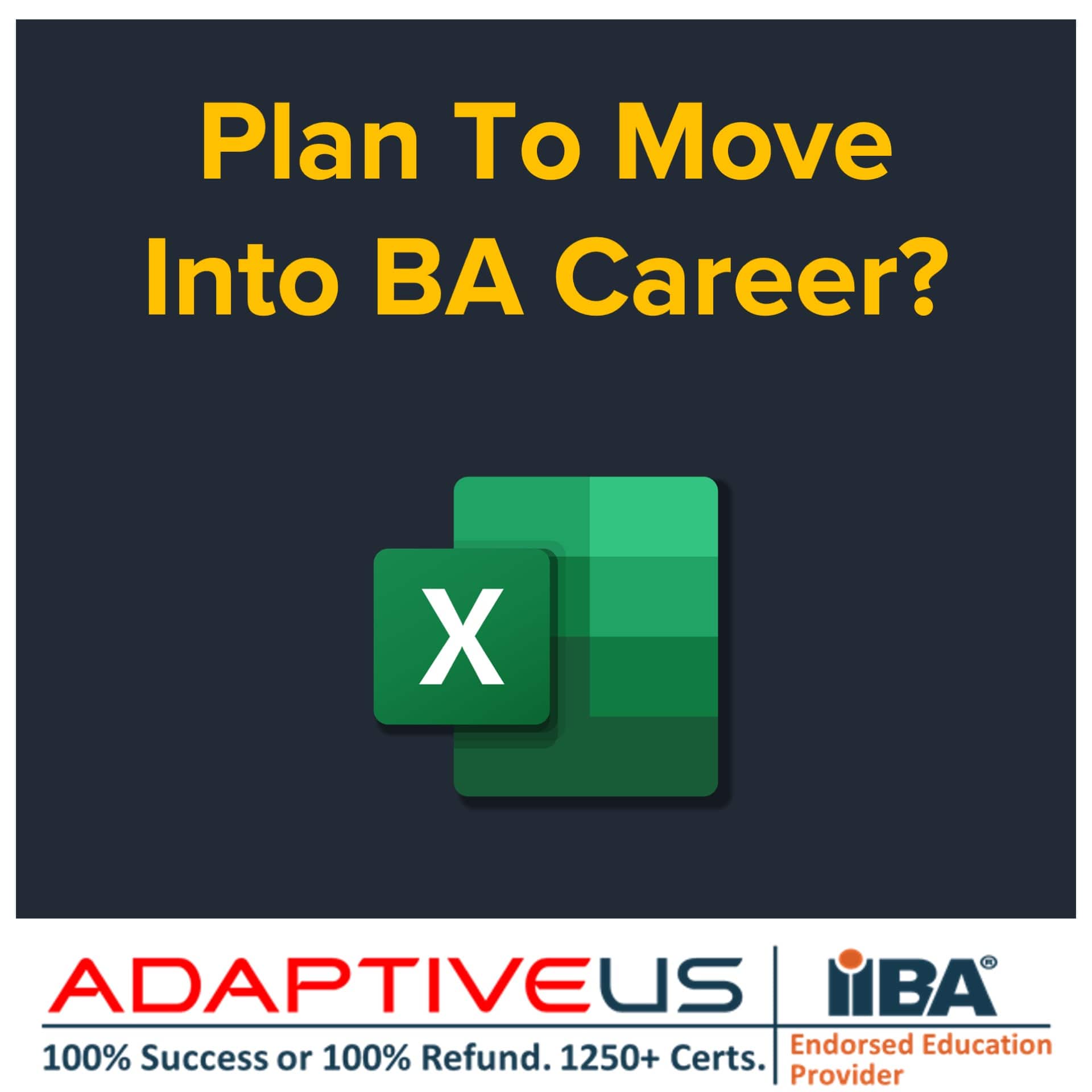 FREE BA Career Change Plan Template